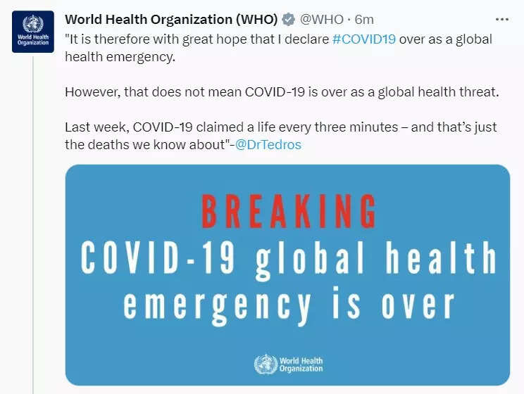 WHO downgrades COVID-19 Pandemic: It is no longer a global emergency - Coronavirus: खत्म हुआ सदी ...