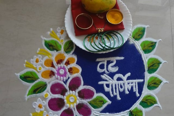Vat Savitri Rangoli Designs 2023 : Latest, Easy, Beautiful and Simple ...