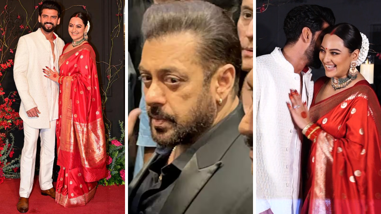 Sonakshi-Zaheer Wedding: ब्लैक सूट में दबंग गर्ल सोनाक्षी और जिगर के ...