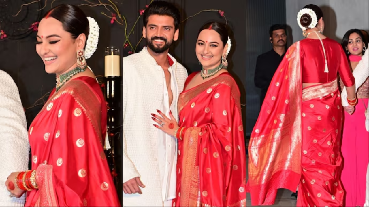 Sonakshi-Zaheer Wedding: 80 हजार की साड़ी, गले में नौ-लक्खा हार... इन 7 ...