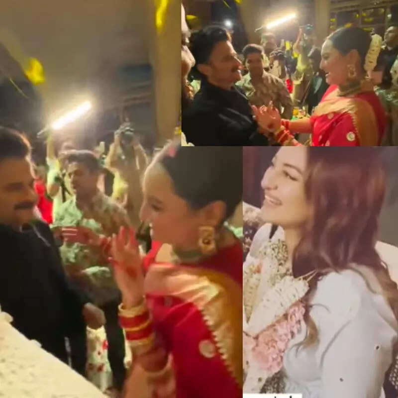 Sonakshi-Zaheer Wedding Album: पिता शत्रुघ्न का हाथ थामकर सोनाक्षी ने ...