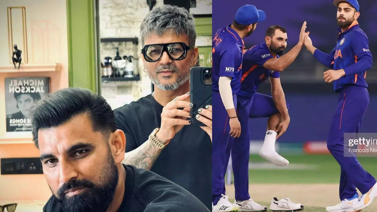 New look same hustle Remark Mohammed Shami New Hairstyle viral photo ...