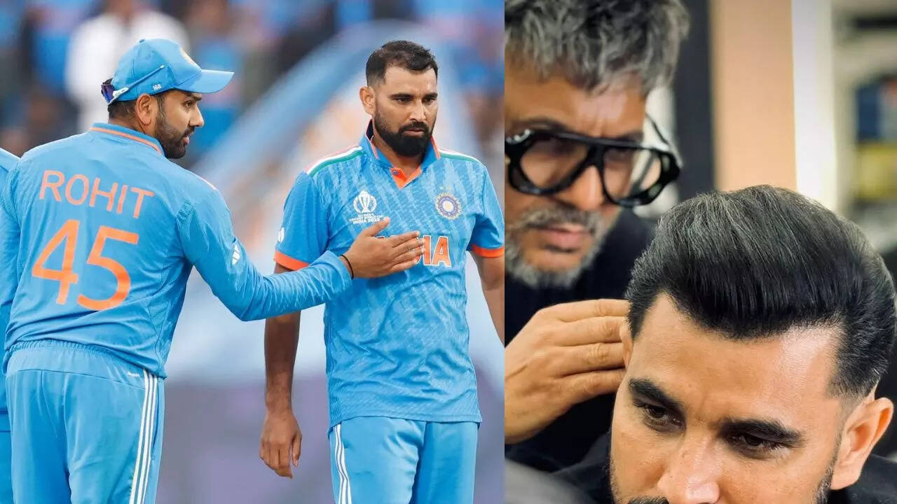 New look same hustle Remark Mohammed Shami New Hairstyle viral photo ...