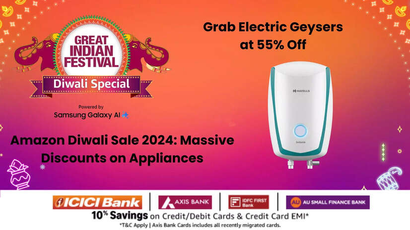 Amazon Diwali Sale 2024 Brings Up to 55% Off on Electric Geysers; Check Out Our Top Picks Here