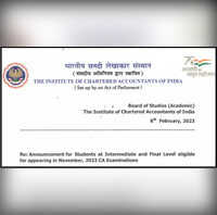 ICAI CA exam important notice direct link for intermediate and final ...