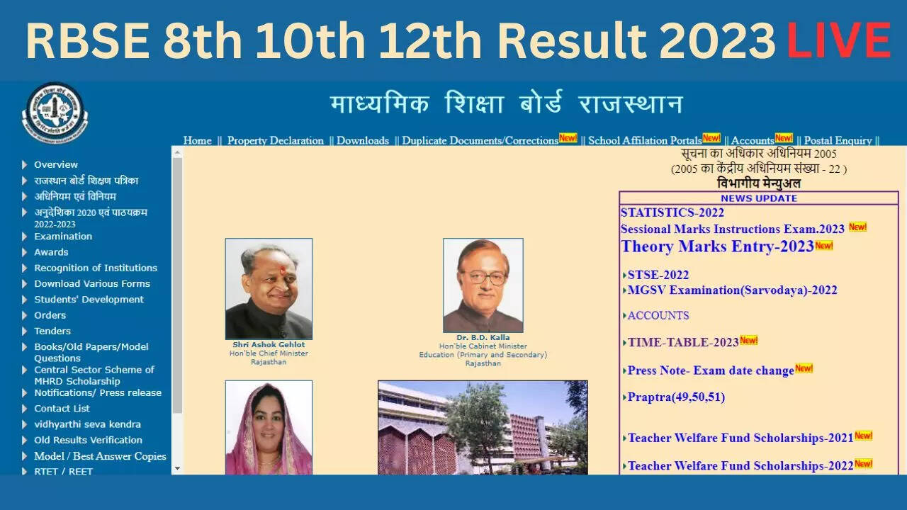 RBSE Rajasthan Board 8th, 10th, 12th Class Result 2023 Date, Sarkari ...