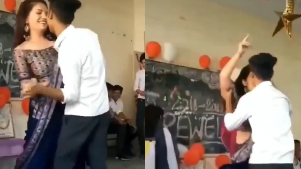 Viral Video: टीचर के साथ डांस करते-करते बेकाबू हो गया छात्र, सबके सामने रोमांटिक होकर करने लगा ...