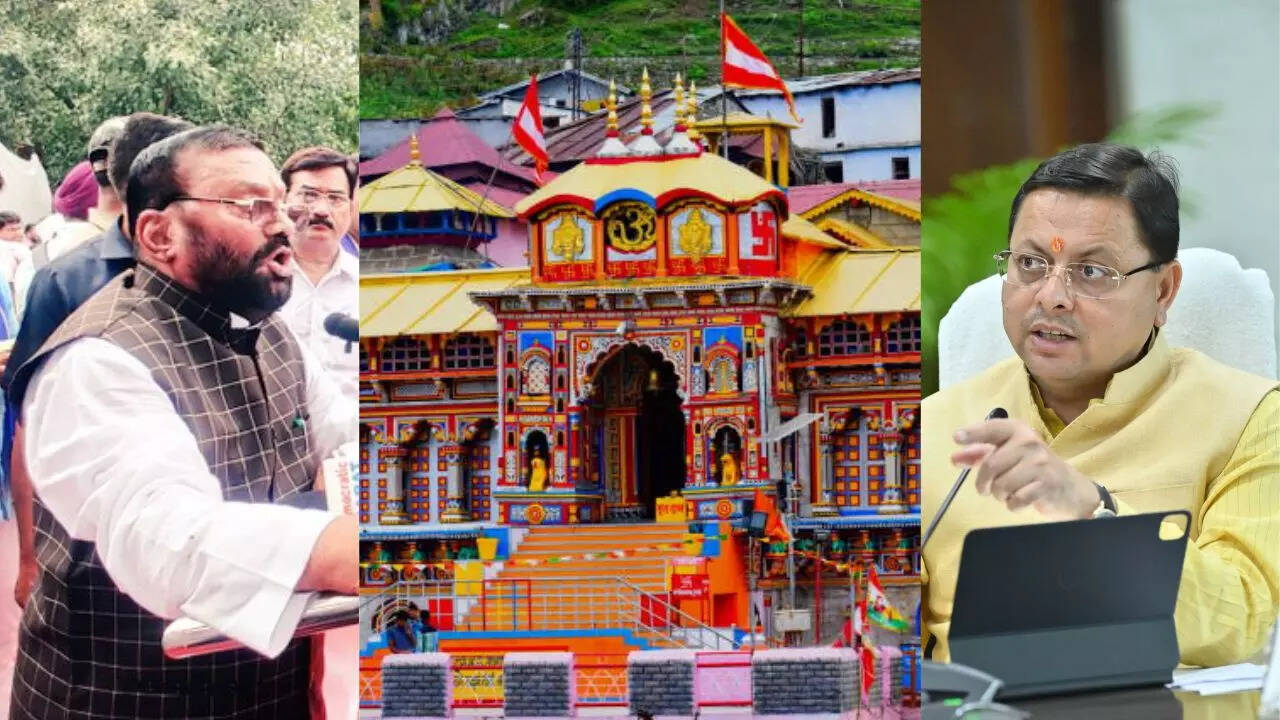 Badrinath Temple Row: Uttarakhand CM Pushkar Singh Dhami slams SP ...