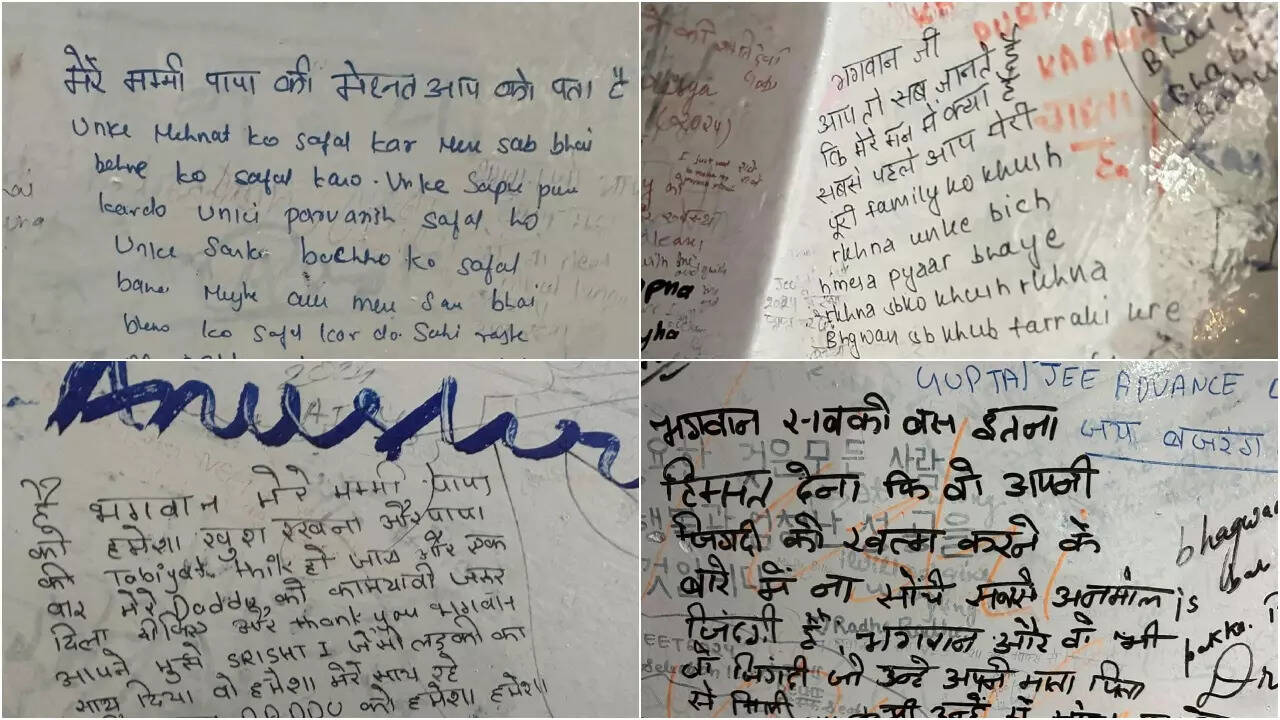 Kota Suicide Cases: Emotional messages written by the students in a temple in Kota- 'भगवान जी आप ...