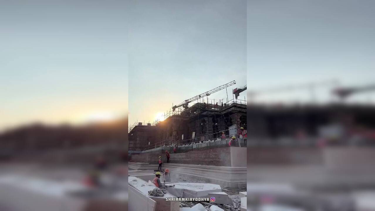 VHP Leader Champat Rai Shares Video of Ram Mandir Construction in ...
