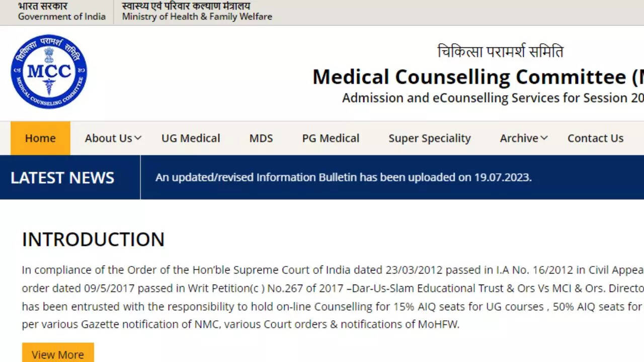 NEET PG Counselling 2023: NEET PG Round 3 Counselling 2023 revised schedule released at mcc.nic ...