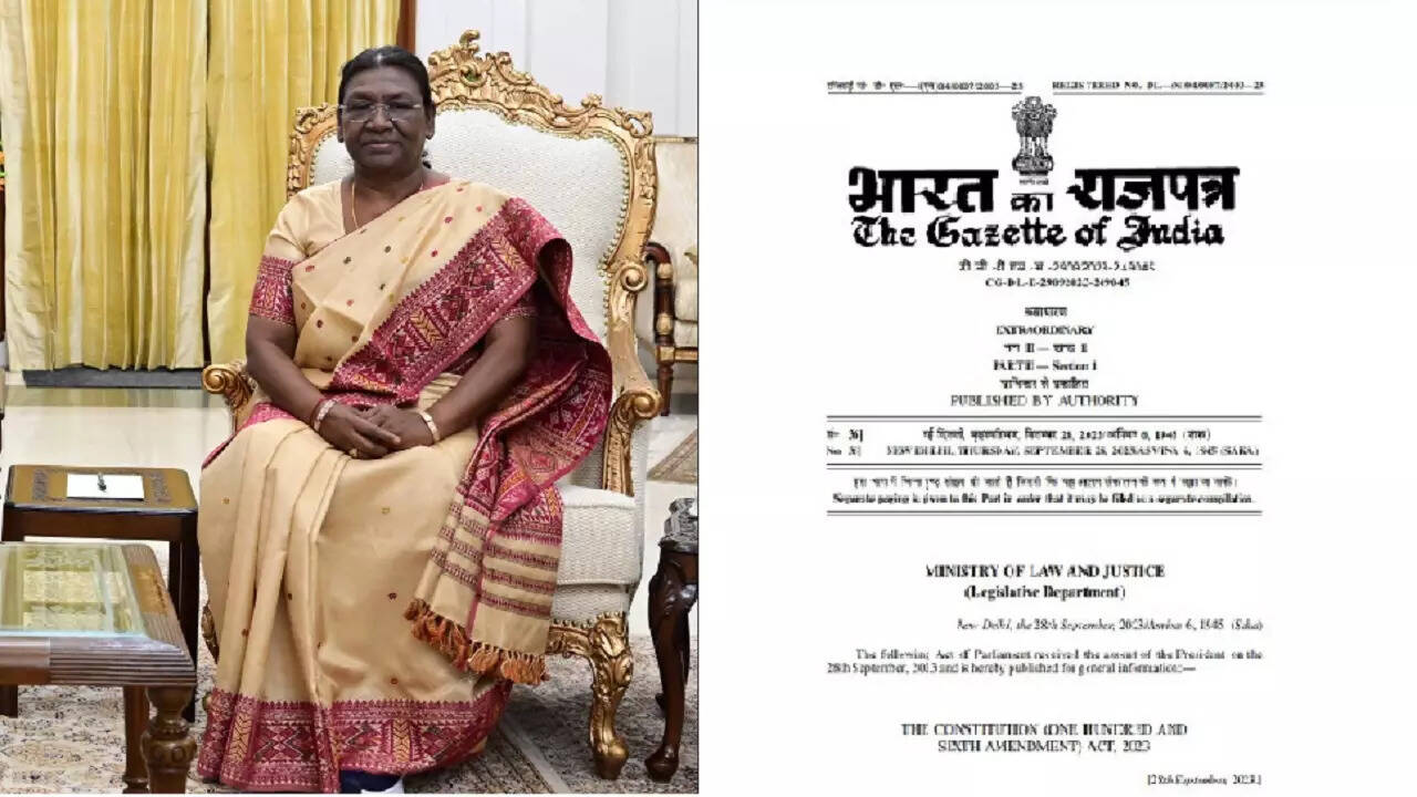 Women Reservation Bill Now Become Law Notification Issued Nari Shakti