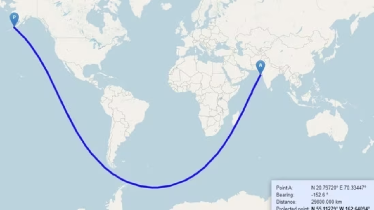 elon musk reacted on india america route map which is viral on social ...