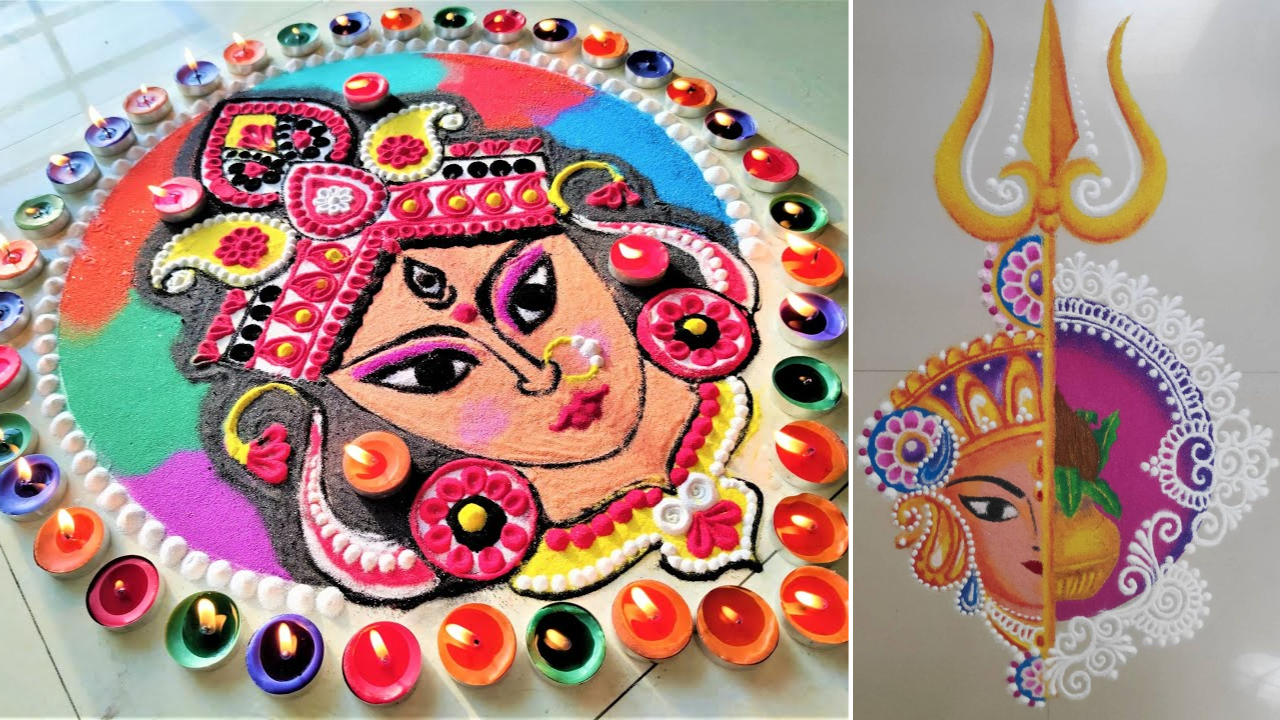 Navratri Rangoli Designs: Navratri Rangoli 2023, Rangoli Design for ...