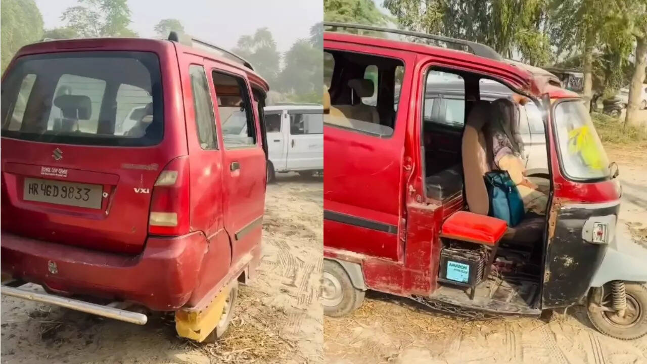 desi jugad Ka Video: Car converted into auto rickshaw using Jugaad ...