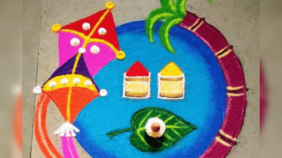 Makar Sankranti Rangoli Easy, Makar Sankranti Rangoli, Makar Sankranti ...