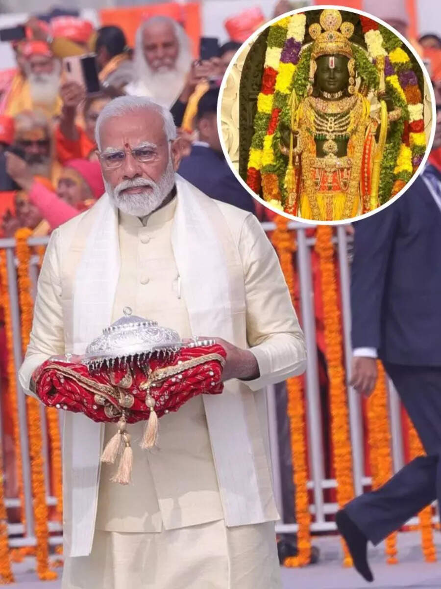 PM Narendra Modi Dress Outfit For Ram Mandir Pran Pratishtha Rituals ...