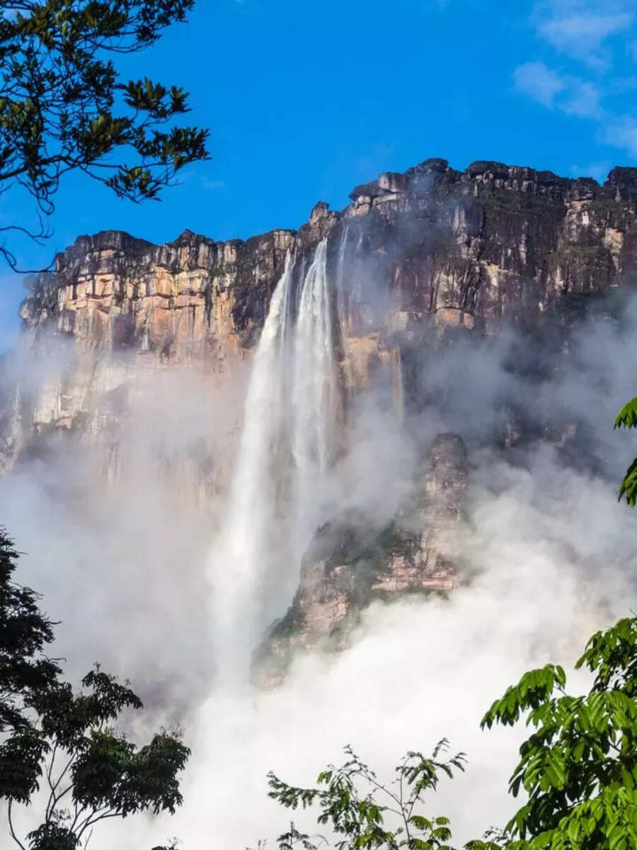 World Highest Waterfall Salto Angel in Venezuela with 979 Meter Height ...