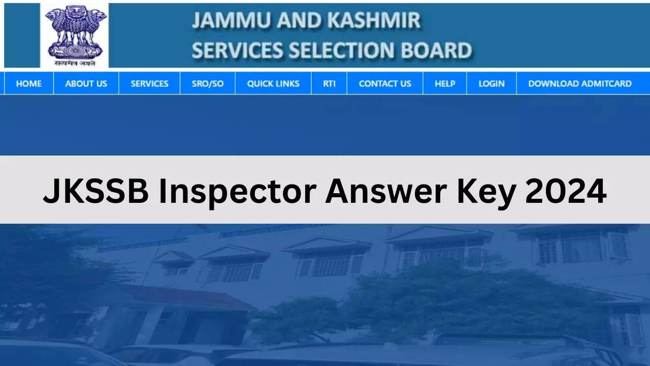 JKSSB Inspector Answer Key 2024: Released at jkssb.nic Download JKSSB Finance Department ...