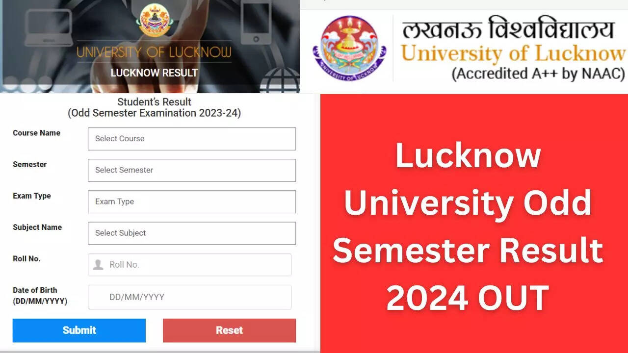 Lucknow University Odd Semester Result 2023-2024 Declared at lkouniv.ac.in check here from ...