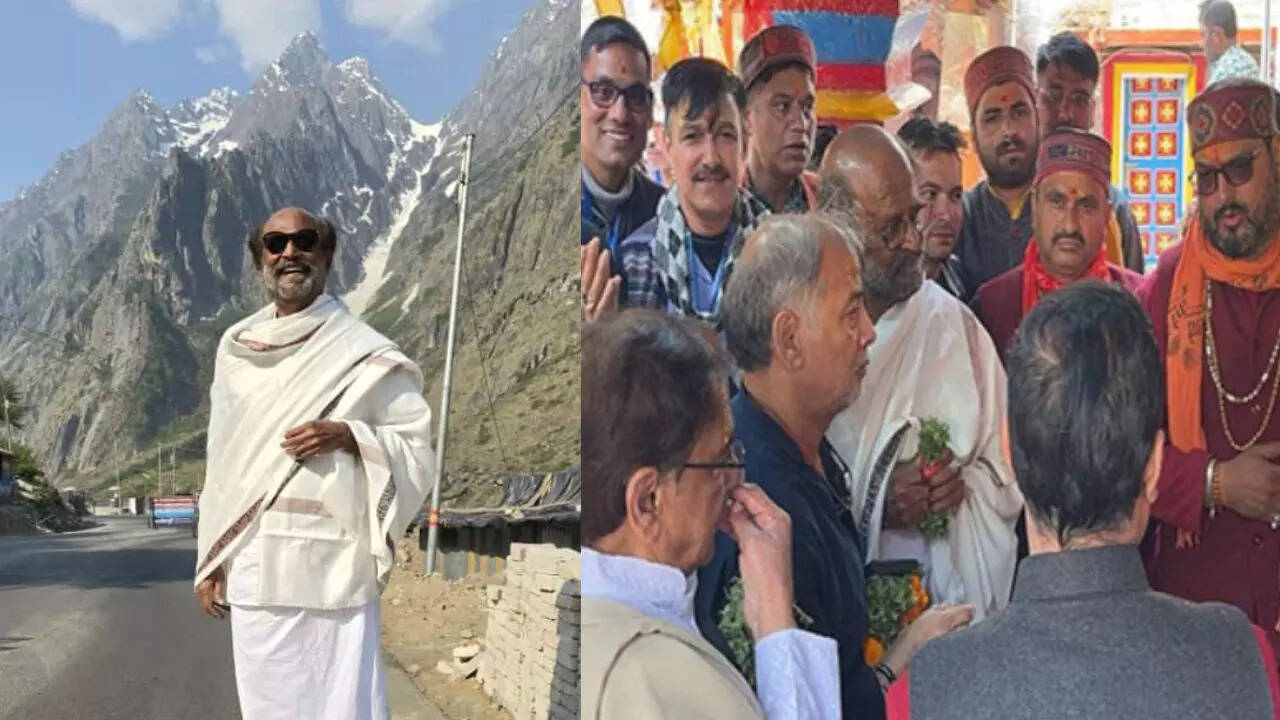 rajnikant shares kedarnath yatra post with fans take a look हिमालय के ...