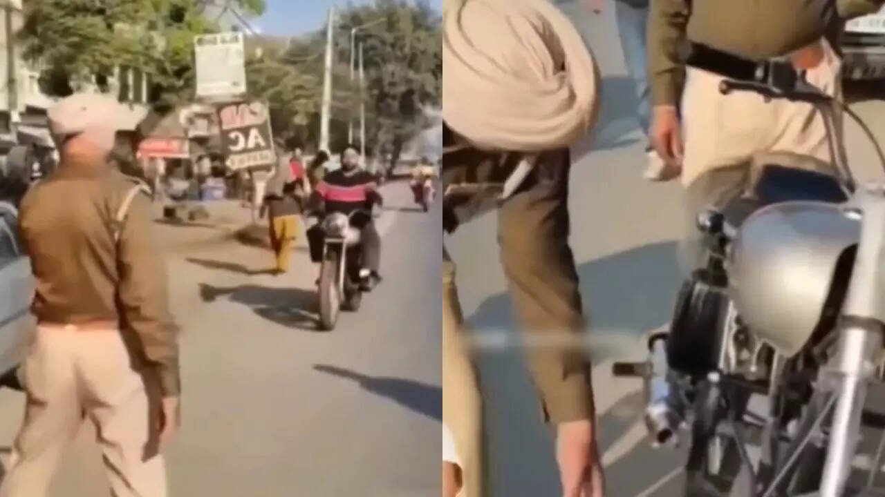 Video Traffic Police officer could not issue challan for Bullet despite ...