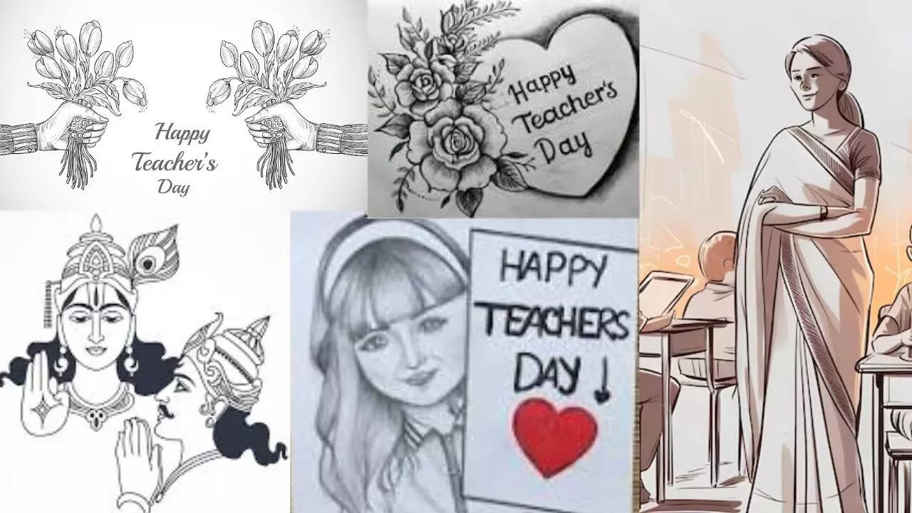 Teachers day Drawing Easy and Beautiful for School Kids Students check ...
