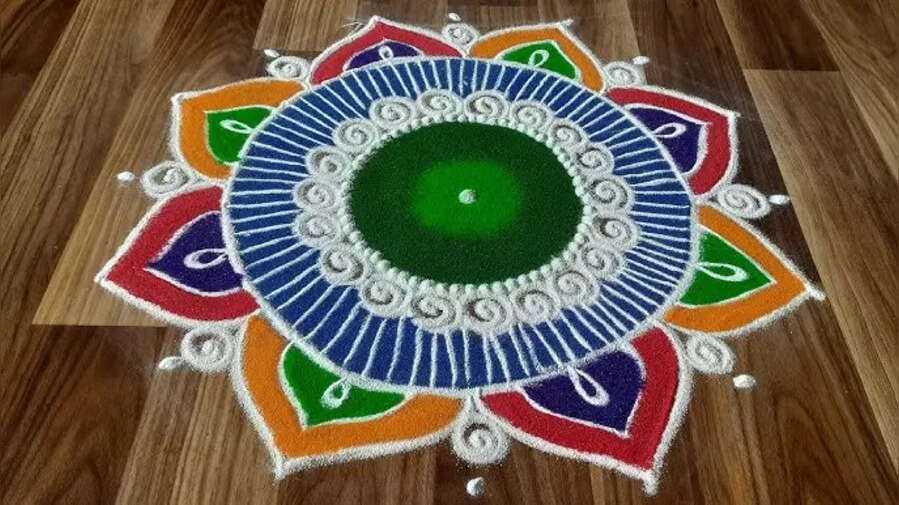 Republic Day Rangoli Design, गणतंत्र दिवस 2025 रंगोली: गणतंत्र दिवस पर ...