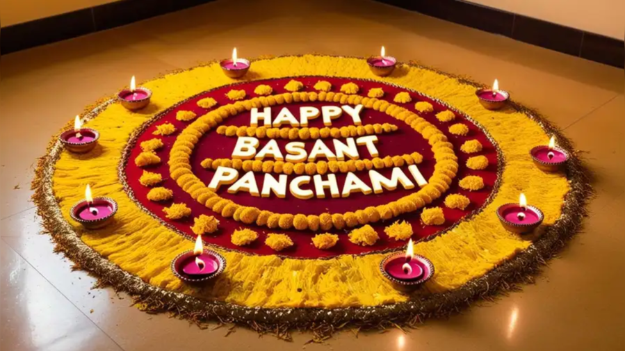 Basant Panchami 2025, Simple Rangoli Design: बसंत पंचमी की सुबह मां ...