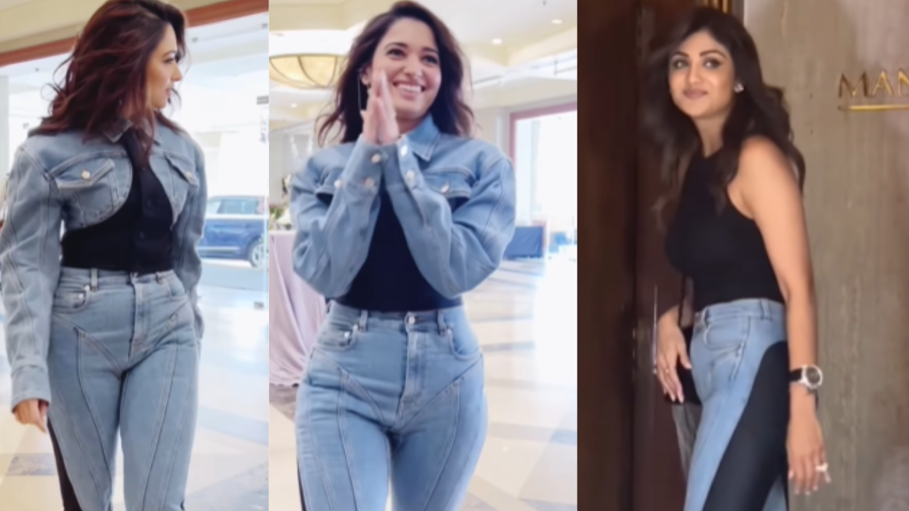 Tamannaah Bhatia and Shilpa Shetty double toned jeans look; Tamannaah ...