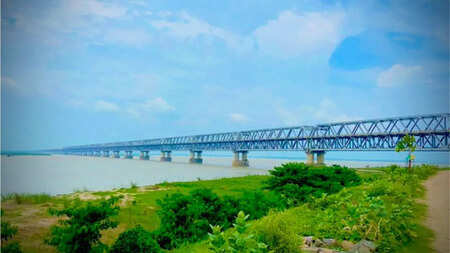The process of construction of six lane bridge on JP Setu on Ganga river in Patna started-Patna ...