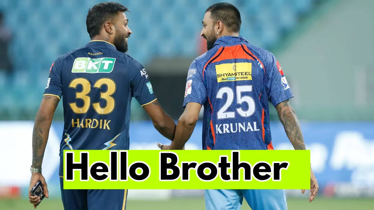IPL 2023 Hardik Pandya And Krunal Pandya Exchange Their Jersey After GT vs LSG Match At Ekana ...